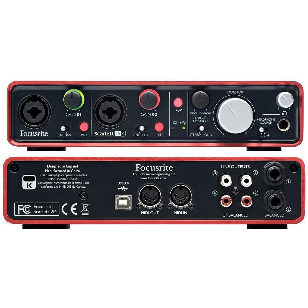 Focusrite - Interfaz de Audio Scarlett 2i4, 2da Gen. Mod.MOSC0014 | Pro ...